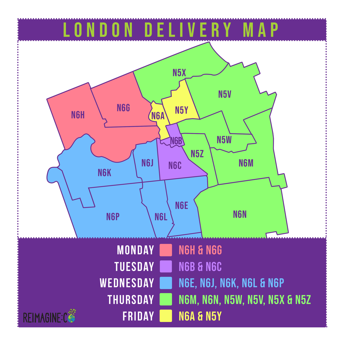 New Delivery Schedule for May 2020 – Reimagine Co